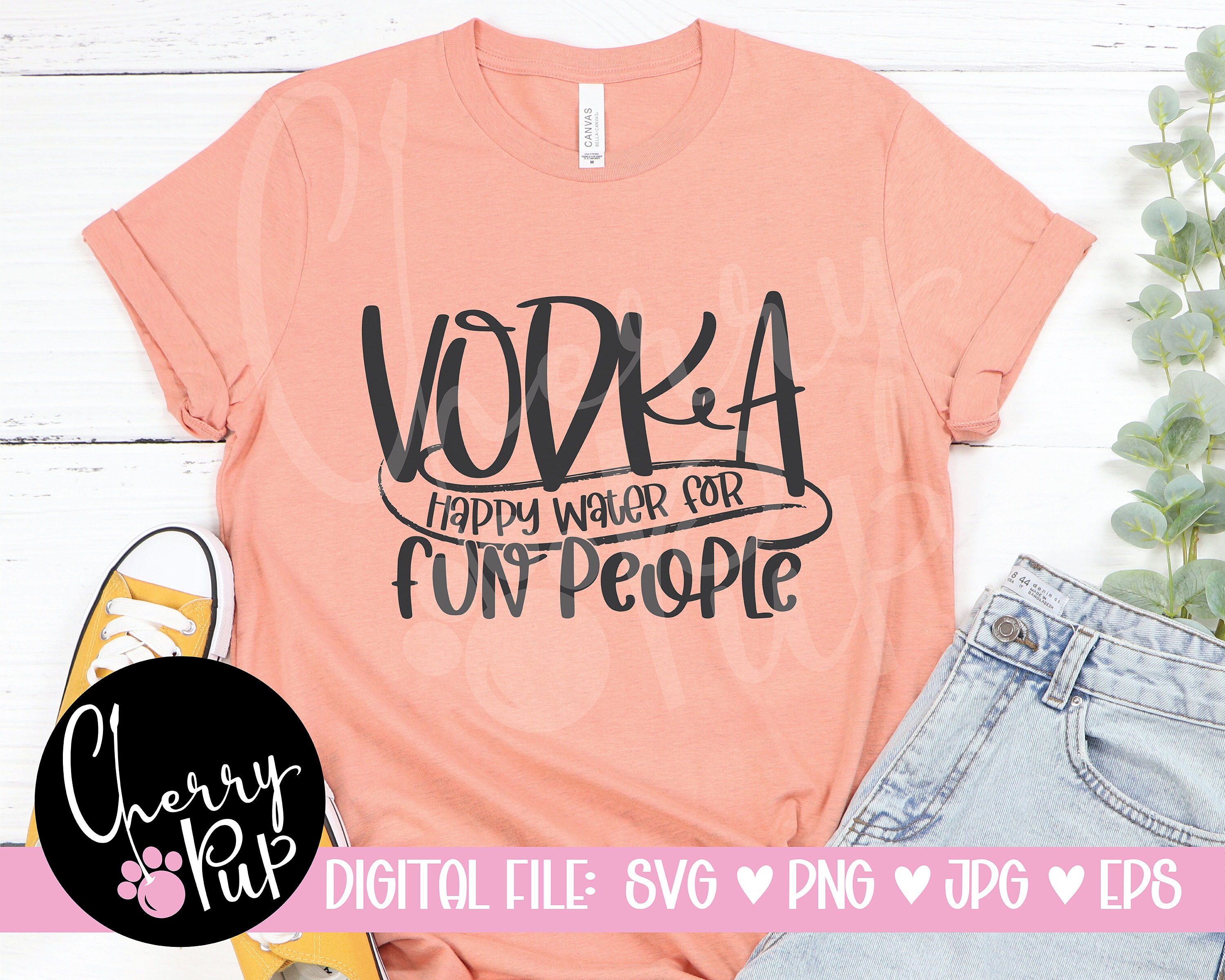 Vodka Happy Water for Fun People SVG Instant Digital - Etsy Canada