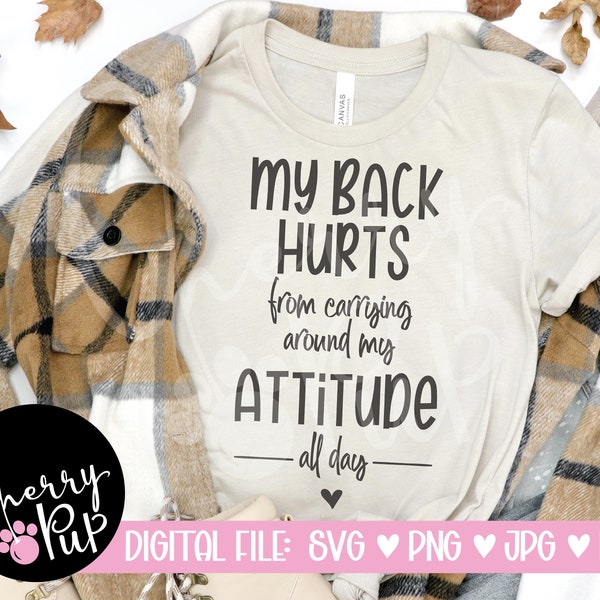 My Back Hurts Svg - Etsy