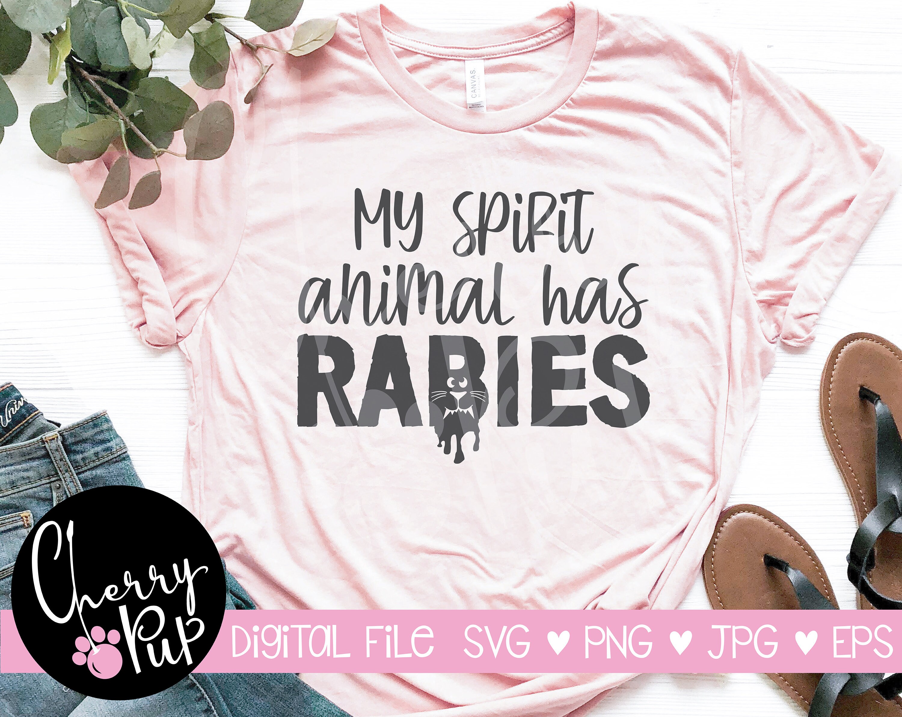 My Spirit Animal has Rabies svg spirit animal svg JPEG Cricut svg ...