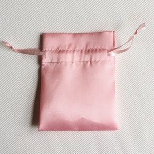 Small Satin Pouches in White, Pink or Silver, 3x4, Jewelry Packaging ...