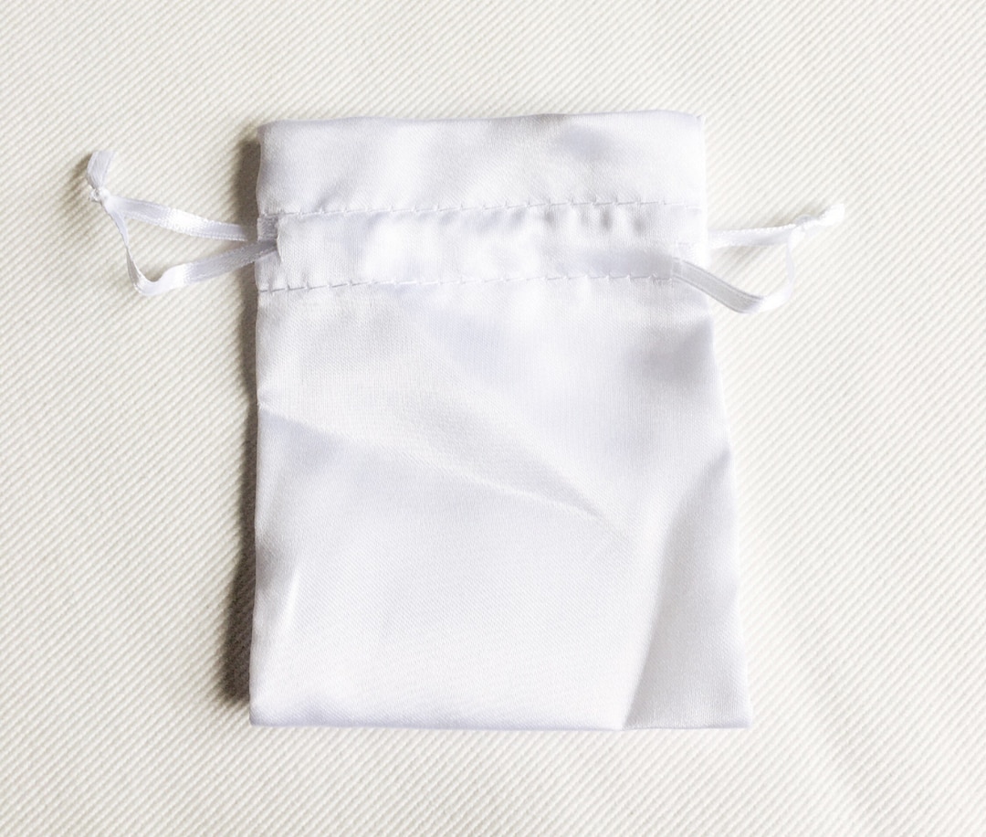 Small Satin Pouches in White, Pink or Silver, 3x4, Jewelry Packaging ...