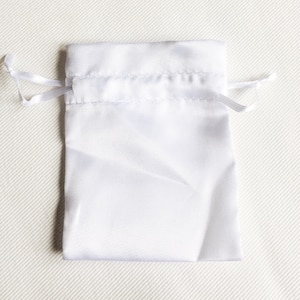 Small Satin Pouches in White, Pink or Silver, 3x4, Jewelry Packaging ...