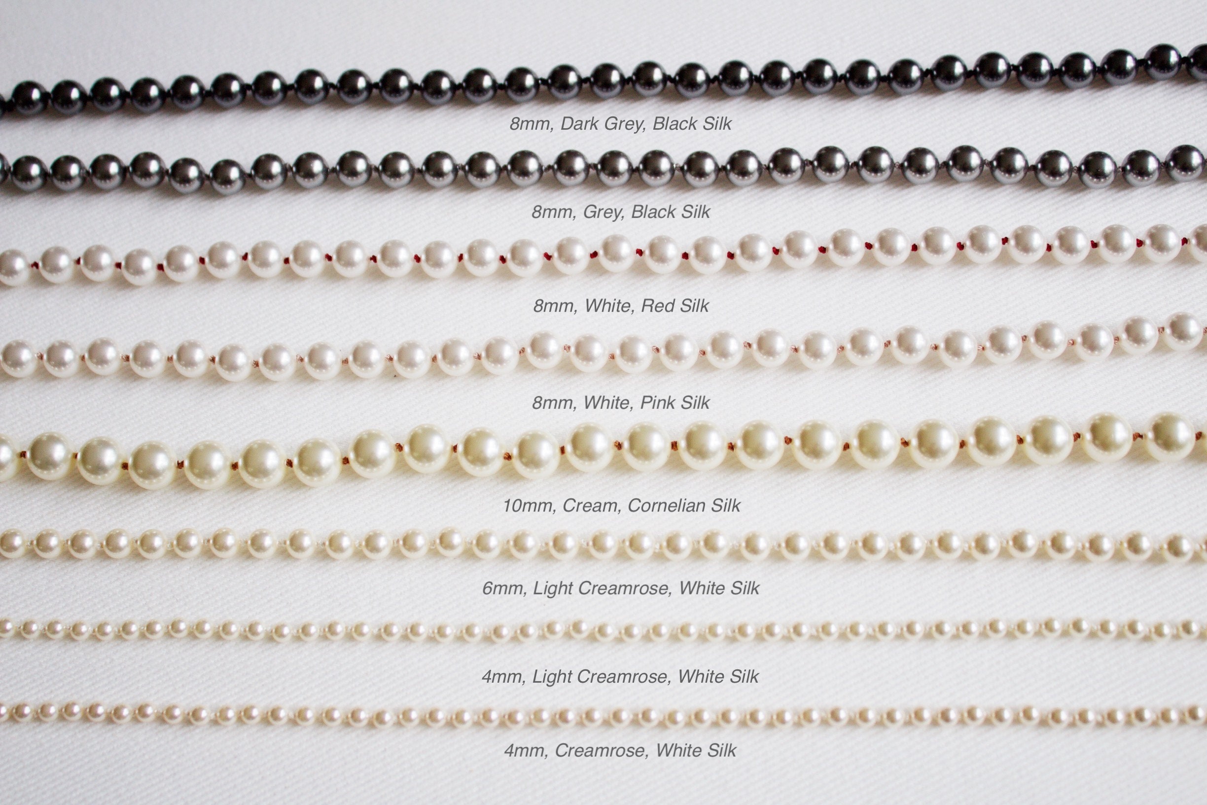Made-to-order Pearl Necklaces, Customizable Pearls, Long Pearl Necklace ...