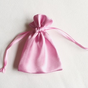 Small Satin Pouches in White, Pink or Silver, 3x4, Jewelry Packaging ...