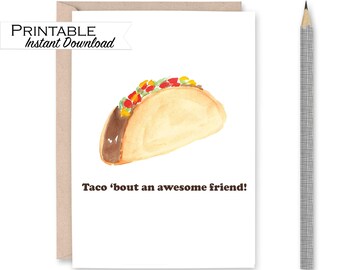 Taco Thank You Card - Etsy