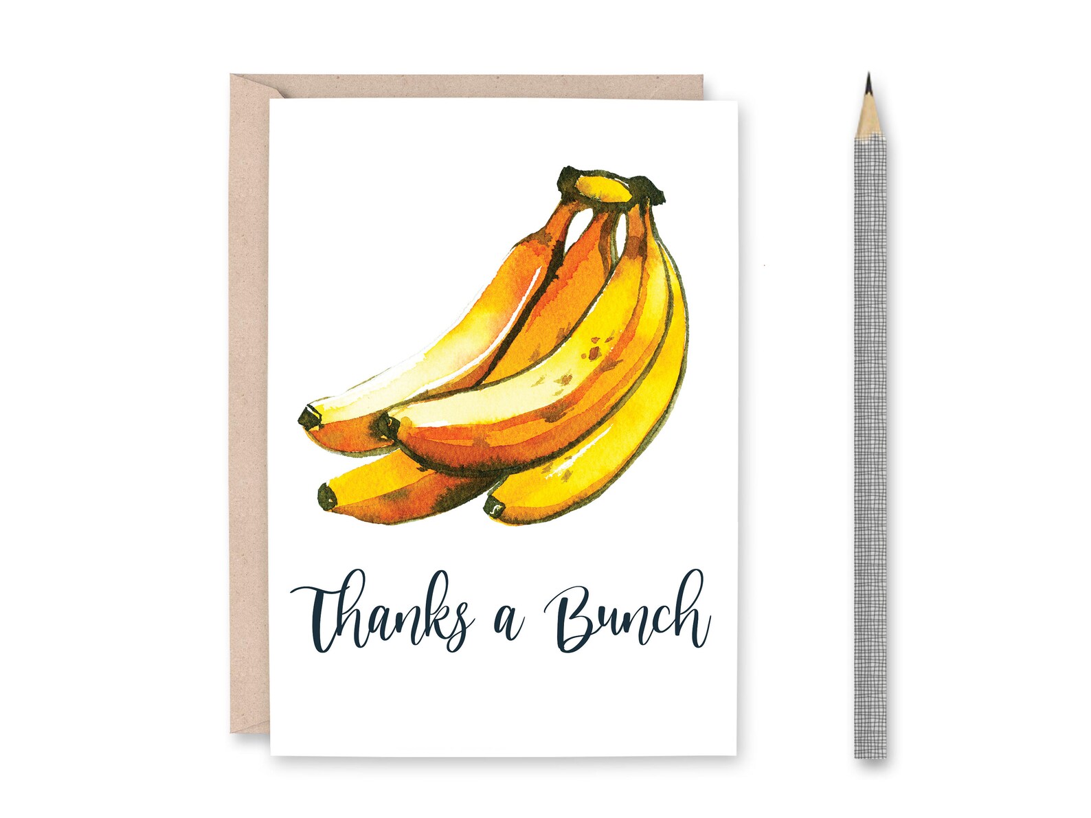 Banana Thank you Card Thanks a Bunch Card Pun Cards Funny | Etsy