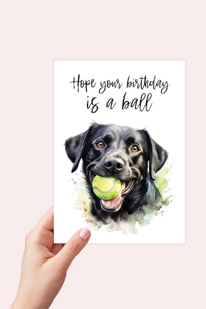 Black Lab Birthday Card Printable, Dog Birthday Card, Hope Your ...