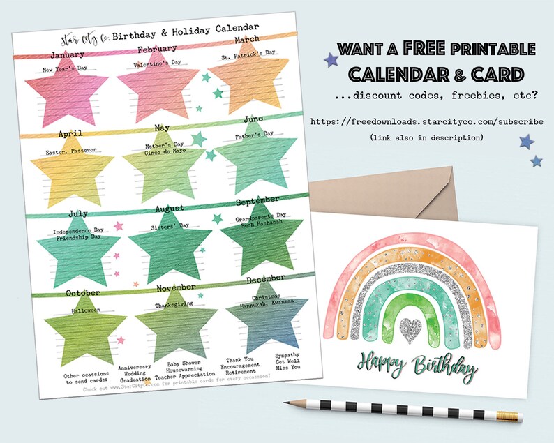 Cactus Birthday Card Printable Succulents Plant Lover Happy - Etsy