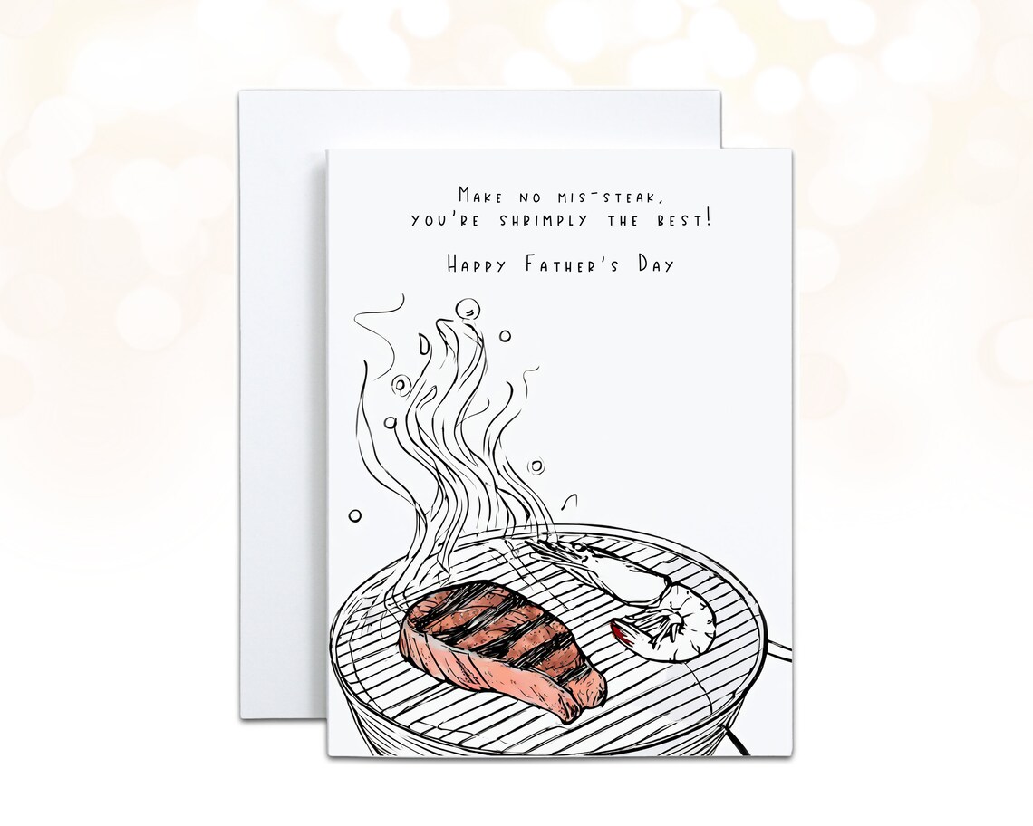 Grilling Fathers Day Card Printable, Funny Pun Card for Dad - 'make No ...
