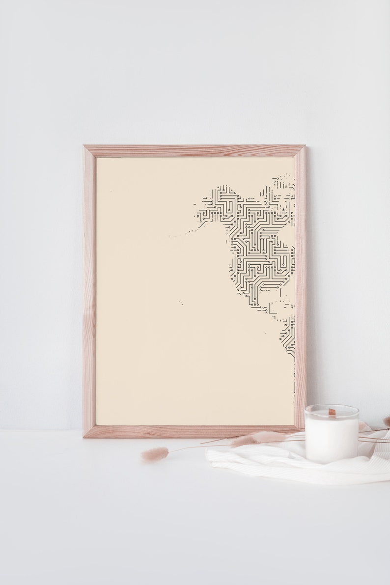 World Map Triptych Wall Art Printable, Minimalist Wall Art, Cartography ...