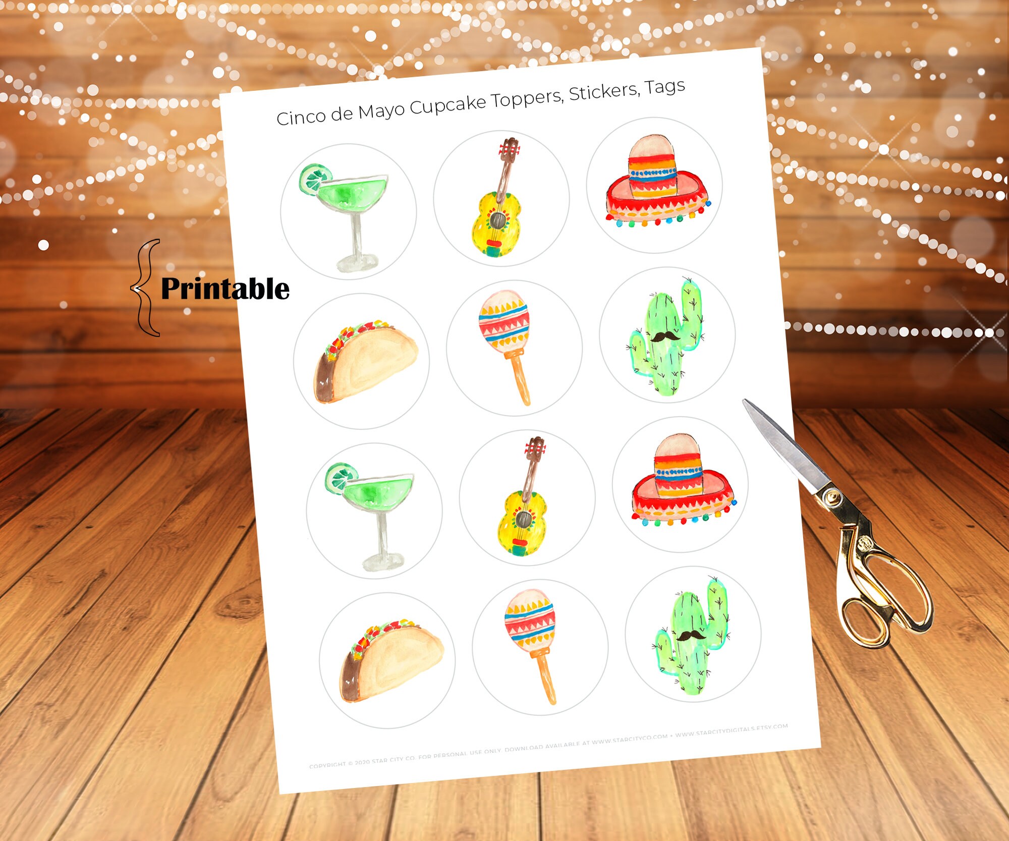Cinco De Mayo Cupcake Toppers, Taco Twosday, Taco Bout a Baby ...