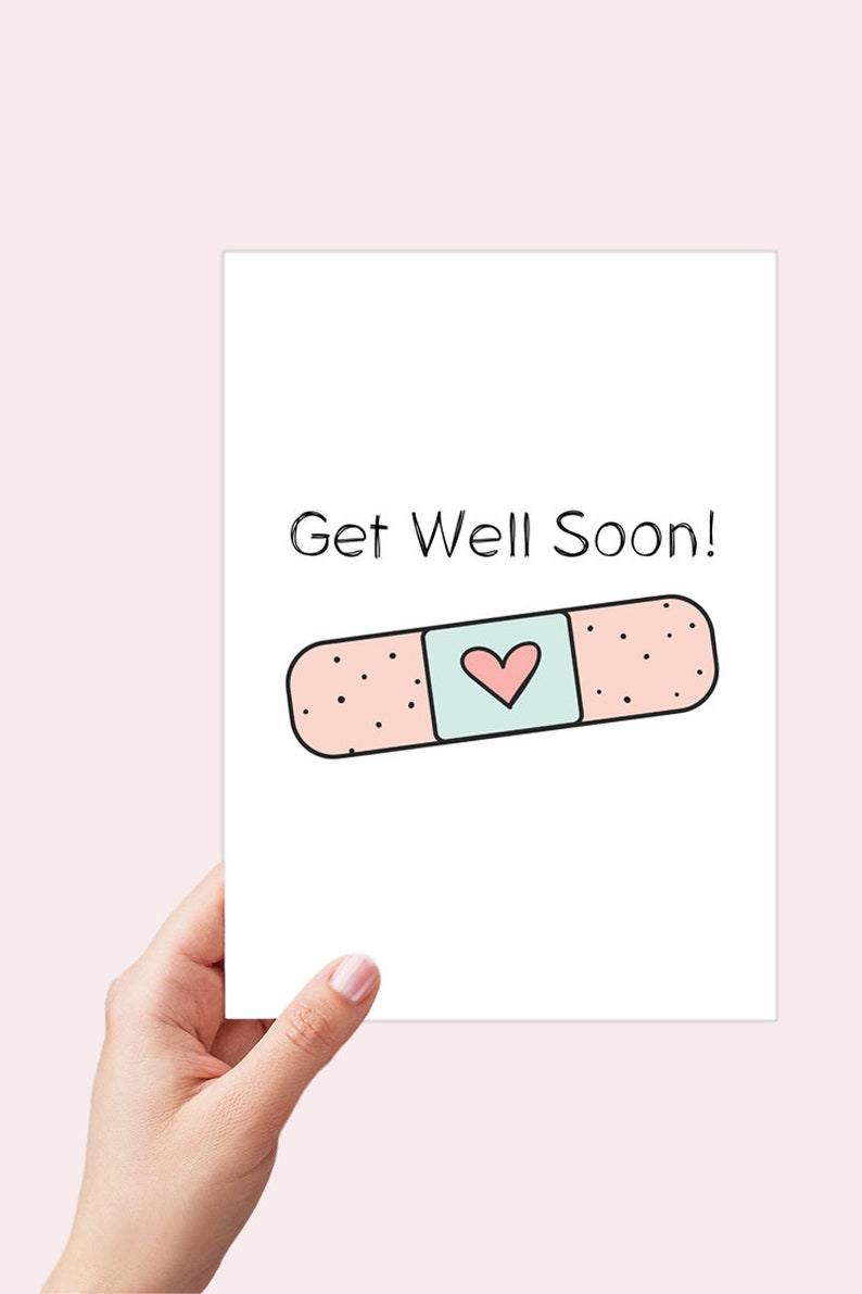 Get Well Soon Card, Bandage Get Well Soon Printable Card for Kids ...