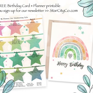 Cactus Birthday Card Printable, Succulents Plant Lover Happy Birthday ...