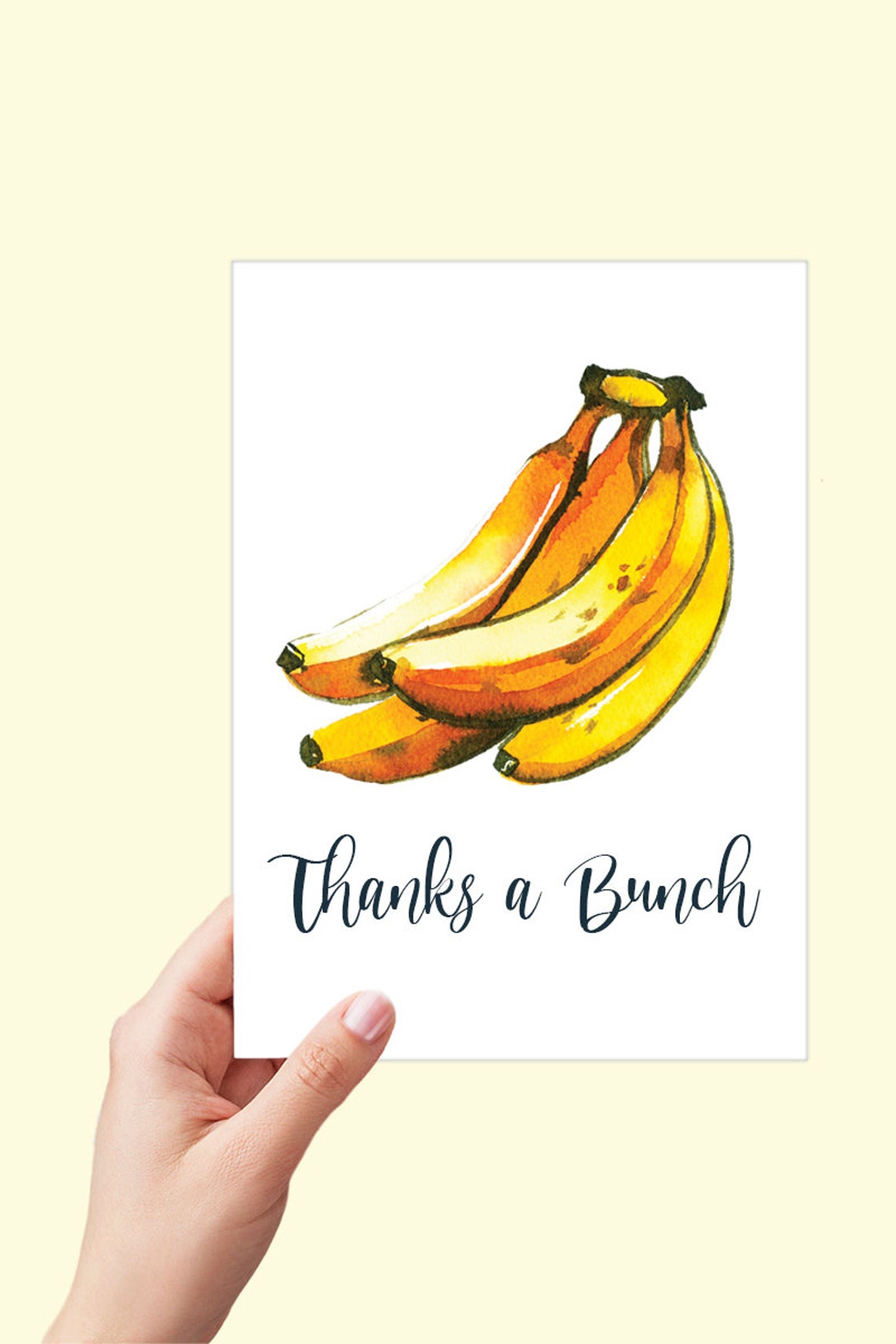 Banana Thank You Card, Thanks a Bunch Card, Pun Cards, Funny Greeting ...