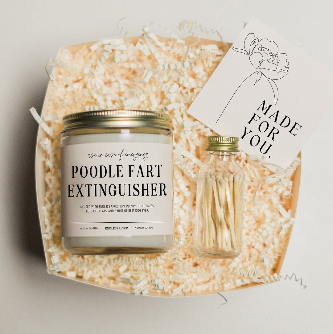 POODLE Fart Extinguisher Funny Candle Gift Box for Dog Owner - Etsy