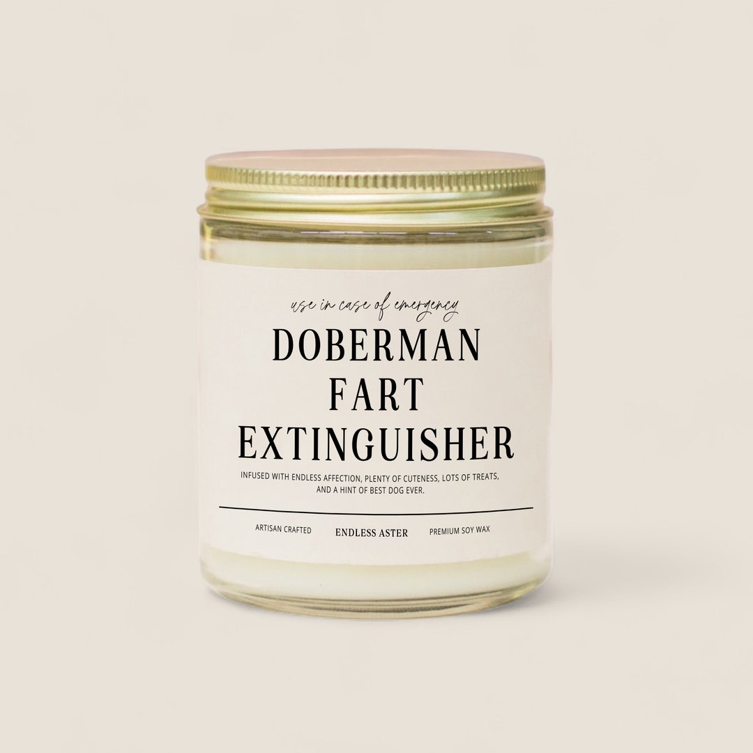 DOBERMAN Fart Extinguisher Funny Candle Gift Box for Dog Owner, New Pet ...