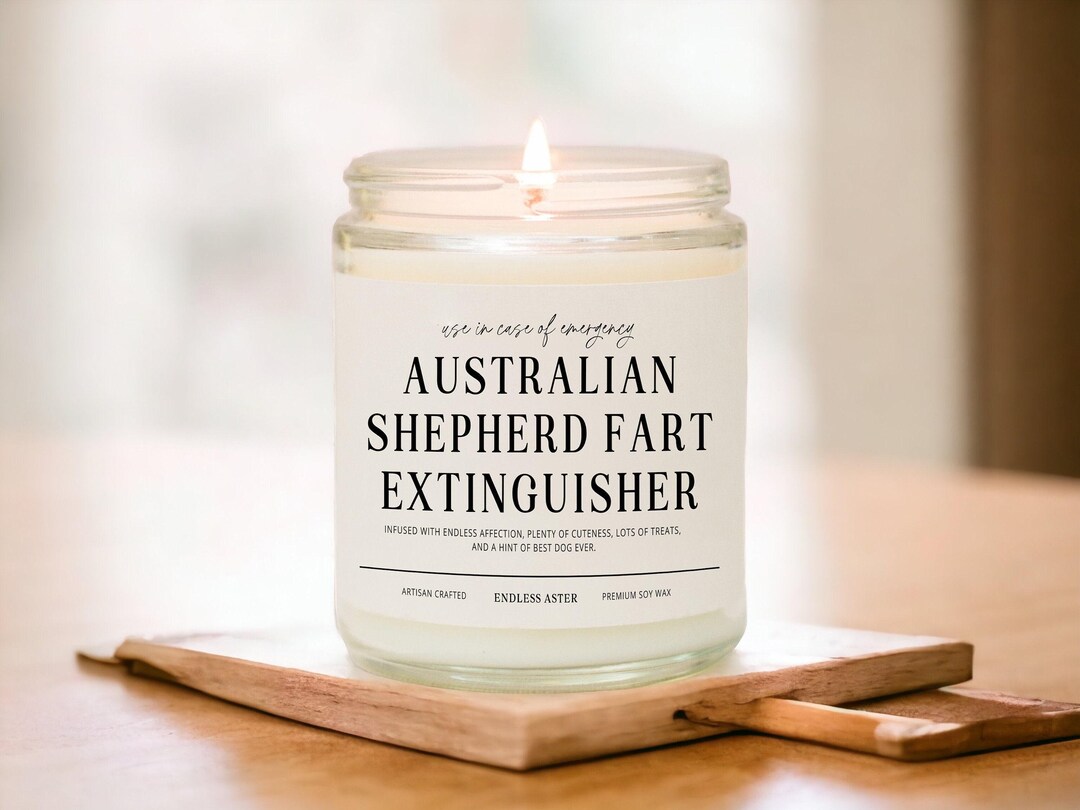 AUSTRALIAN SHEPHERD Fart Extinguisher Funny Candle Gift Box for Dog ...