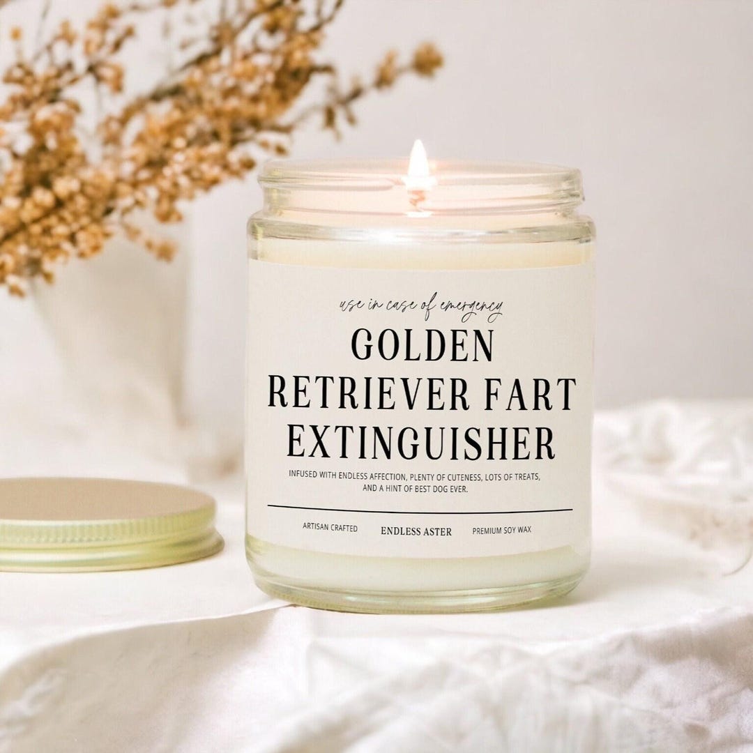 GOLDEN RETRIEVER Fart Extinguisher Funny Candle Gift Box for Dog Owner ...