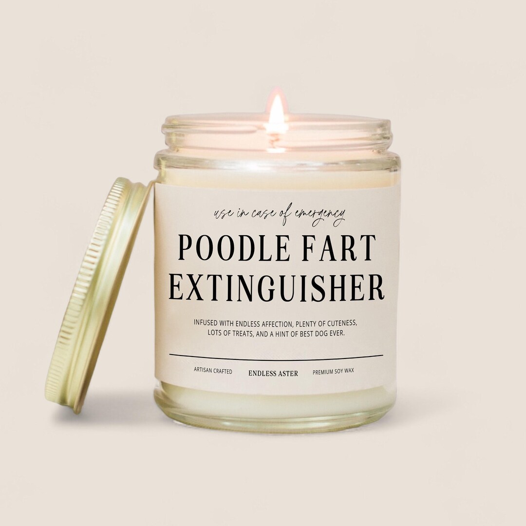 POODLE Fart Extinguisher Funny Candle Gift Box for Dog Owner, New Pet ...