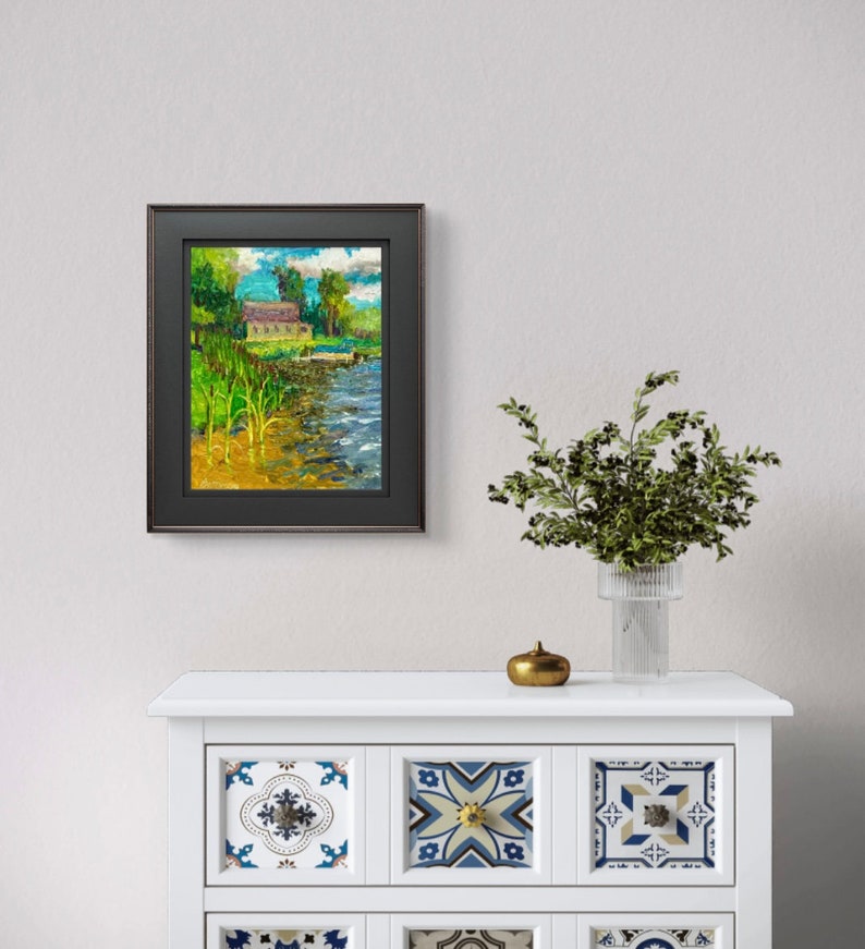 Cattail Oil Painting, Plein Air Oil Painting, Hand Painted, Original ...