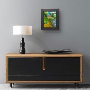 Cattail Oil Painting, Plein Air Oil Painting, Hand Painted, Original ...
