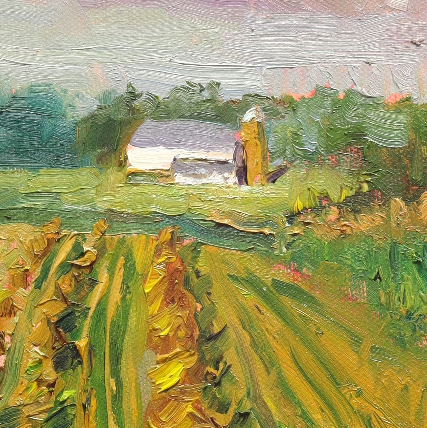 Amish Haystacks Print of an Original Oil Painting / Farm Oil Paint ...