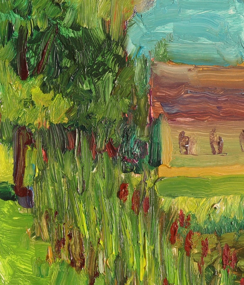 Cattail Oil Painting, Plein Air Oil Painting, Hand Painted, Original ...