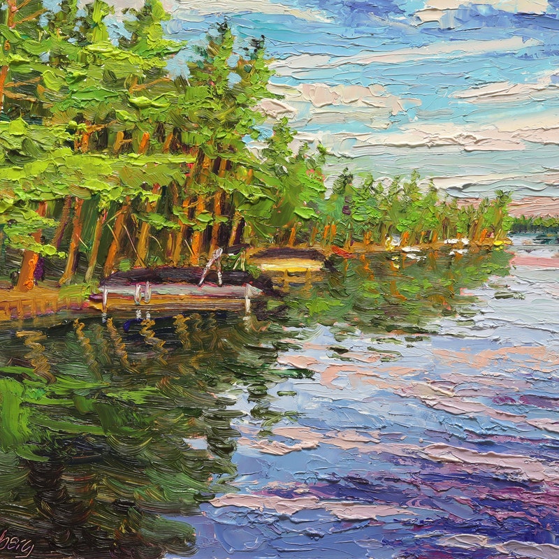 Lake Paintings - Etsy