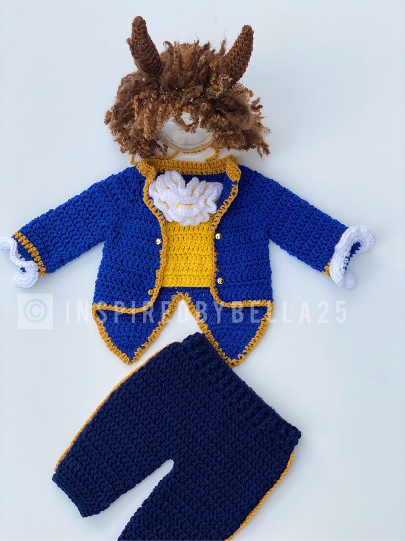Beast Crochet Outfit Inspired in the Movie Beauty and the - Etsy