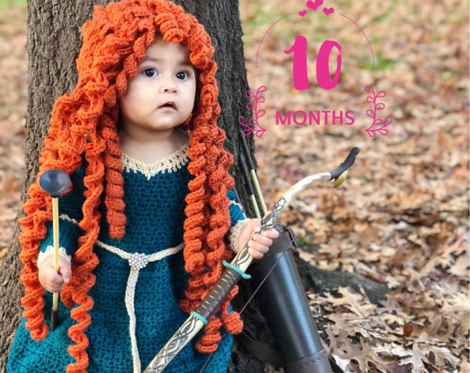 Brave Crochet Wig Crochet Wig Princess Curly Crochet Hat - Etsy