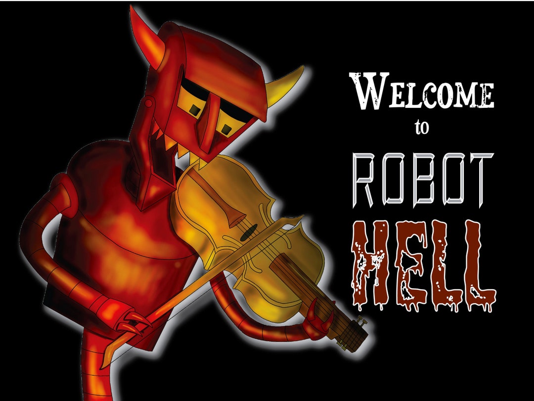 Robot Devil - Welcome to Robot Hell - Etsy