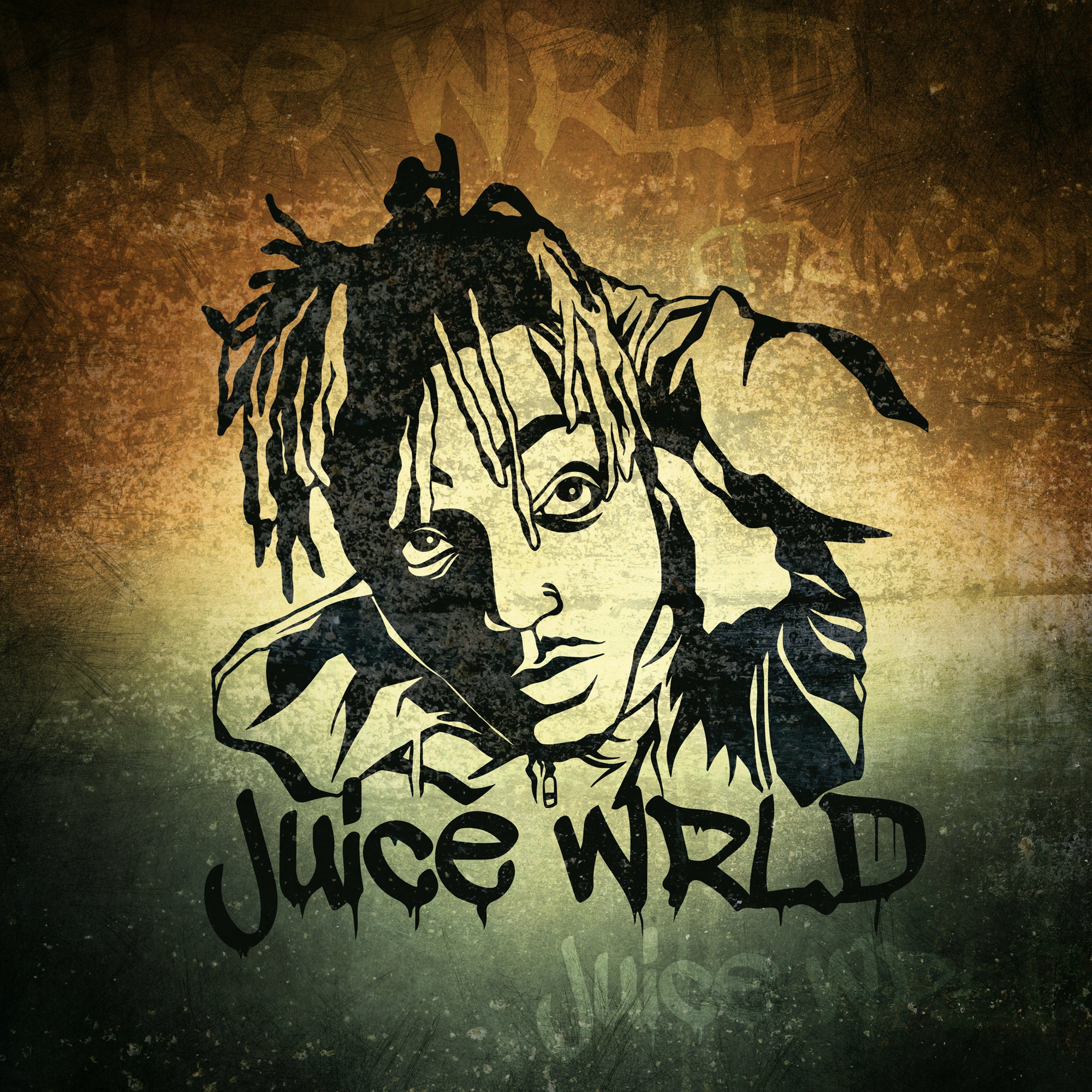 Pdf Juice Wrld Poster Digital Template High Etsy