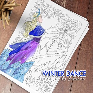 kids beautiful ice dancers coloring pages