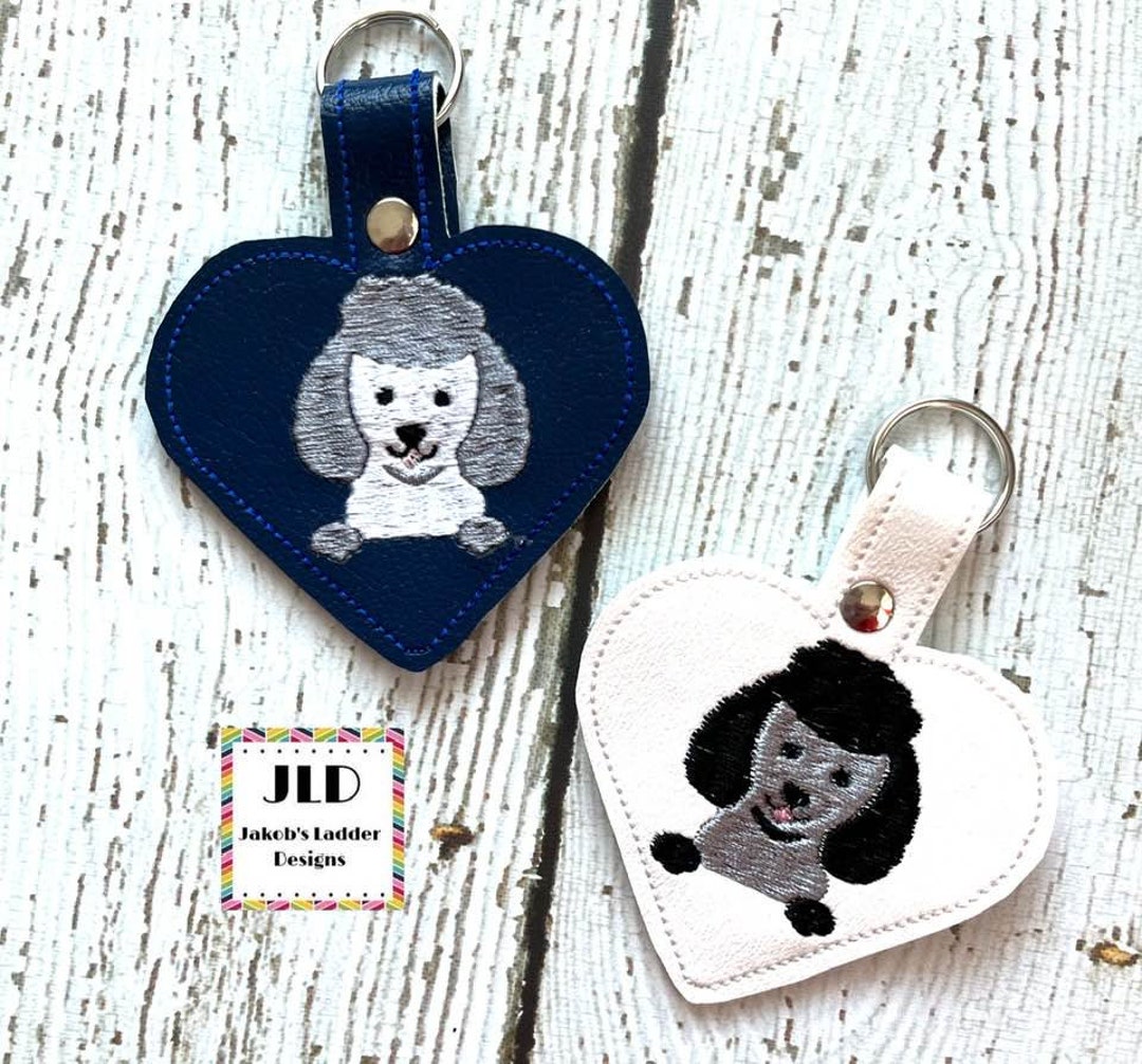 Poodle Key Fob Design, Digital Download to Be Used With Embroidery ...
