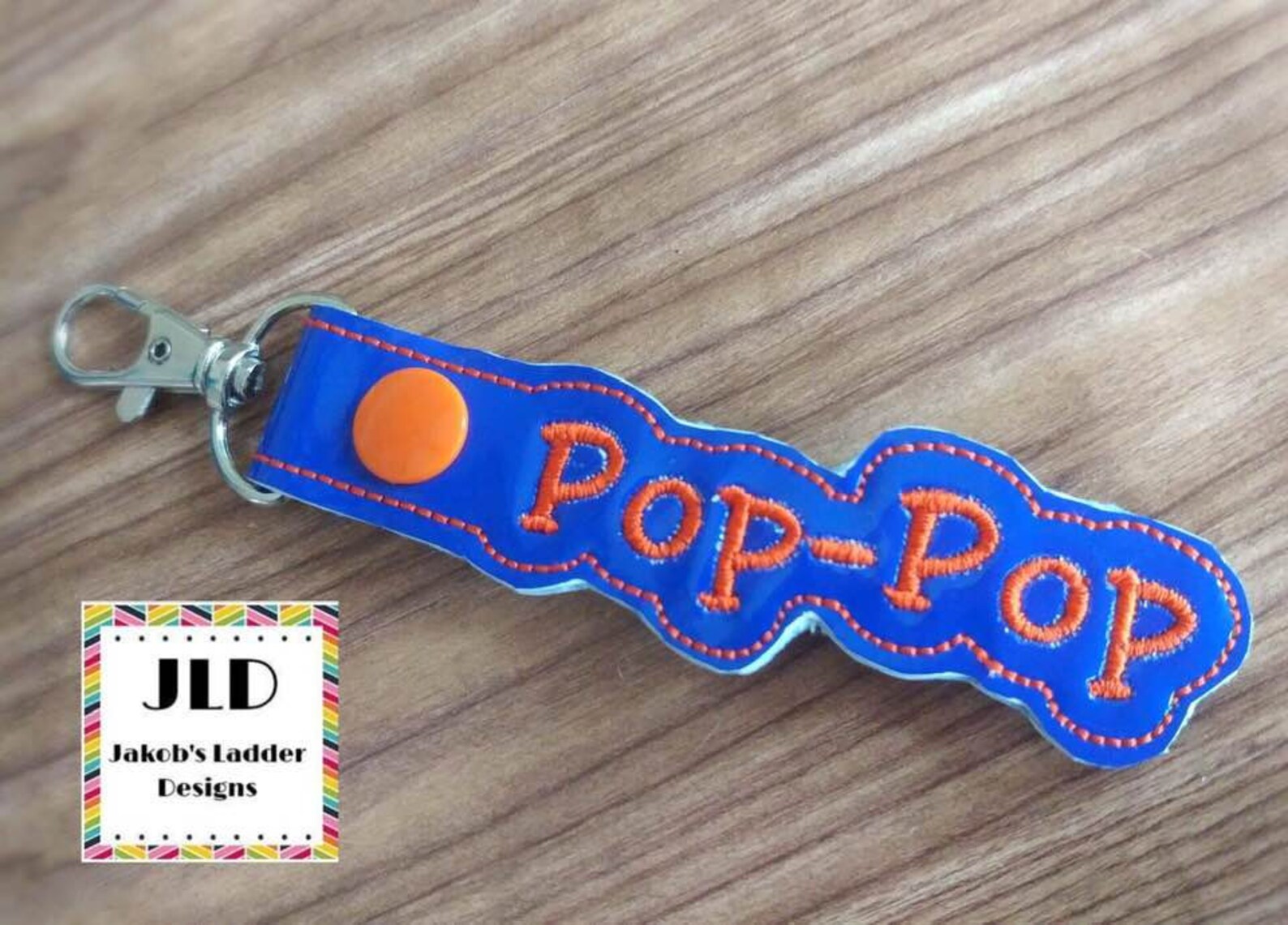 Pop-pop Key Fob Embroidery Design Digital Download to Be Used - Etsy