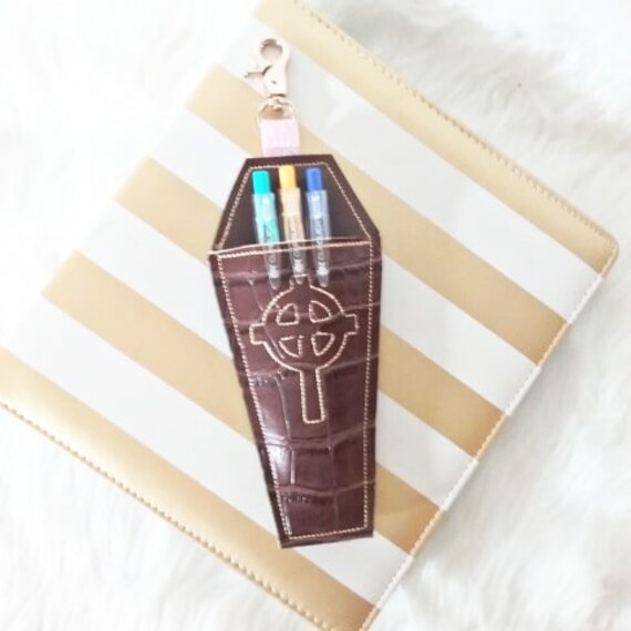 Embroidered Customizable Coffin Pen Sleeve Paper & Party Supplies Paper ...
