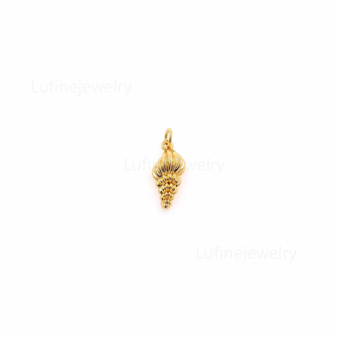 18K Gold Filled Conch Pendant,gold Conch Charm Necklace Bracelet for ...