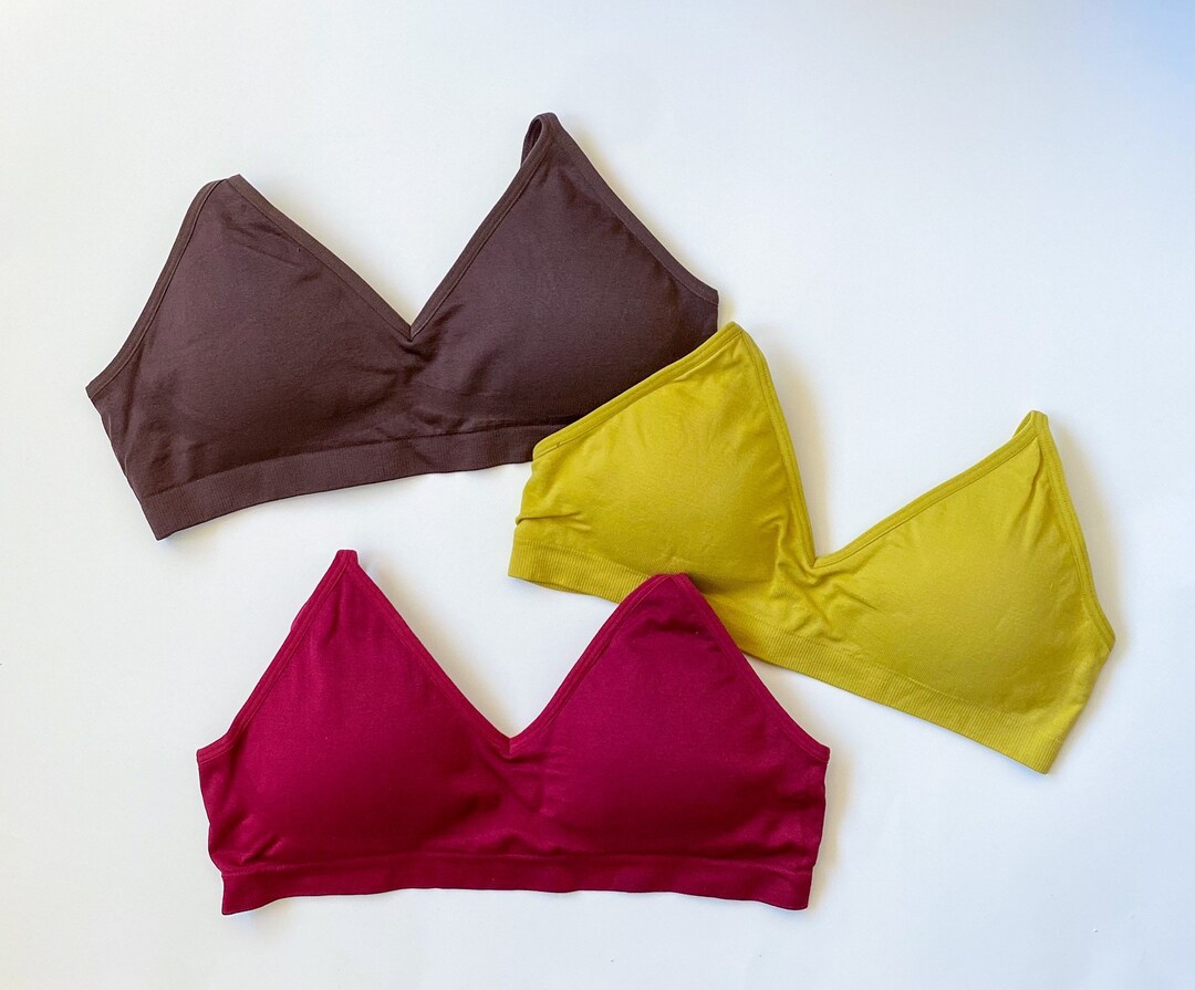 Seamless Padded Bralette - V Neck Bralette With Adjustable Padding ...