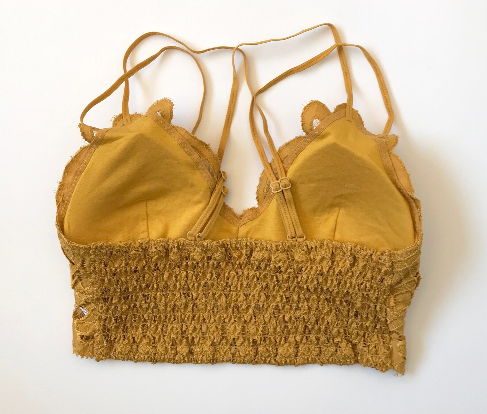 Floral Lace Crochet Bralette - Multi Color, Padded, Diamond Shape ...