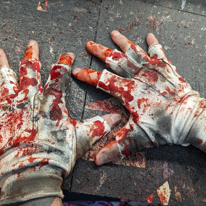 Gloves Bloody - Etsy