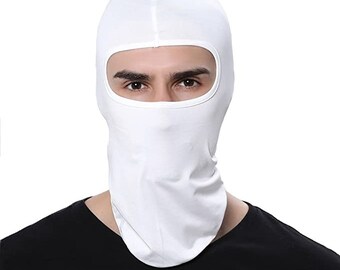 Zoofleece Unisex Solid White Balaclava Face Mask Reversible - Etsy
