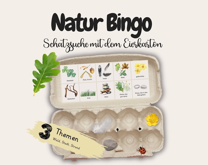 Waldschatzsuche Eierkarton | 15-seitiges PDF | Schatzsuche ...