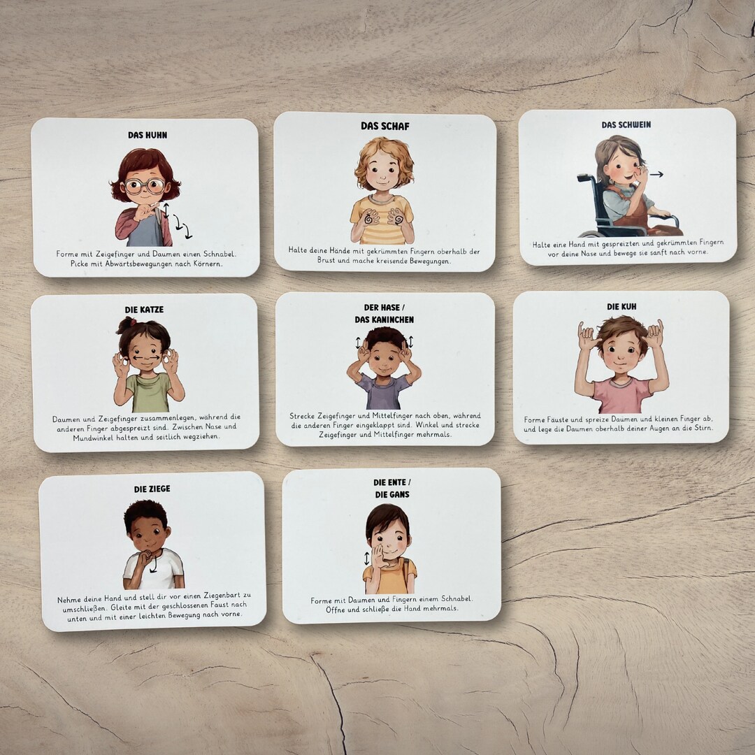 Learning Cards Baby Signs Baby Sign Language Montessori Toys for ...