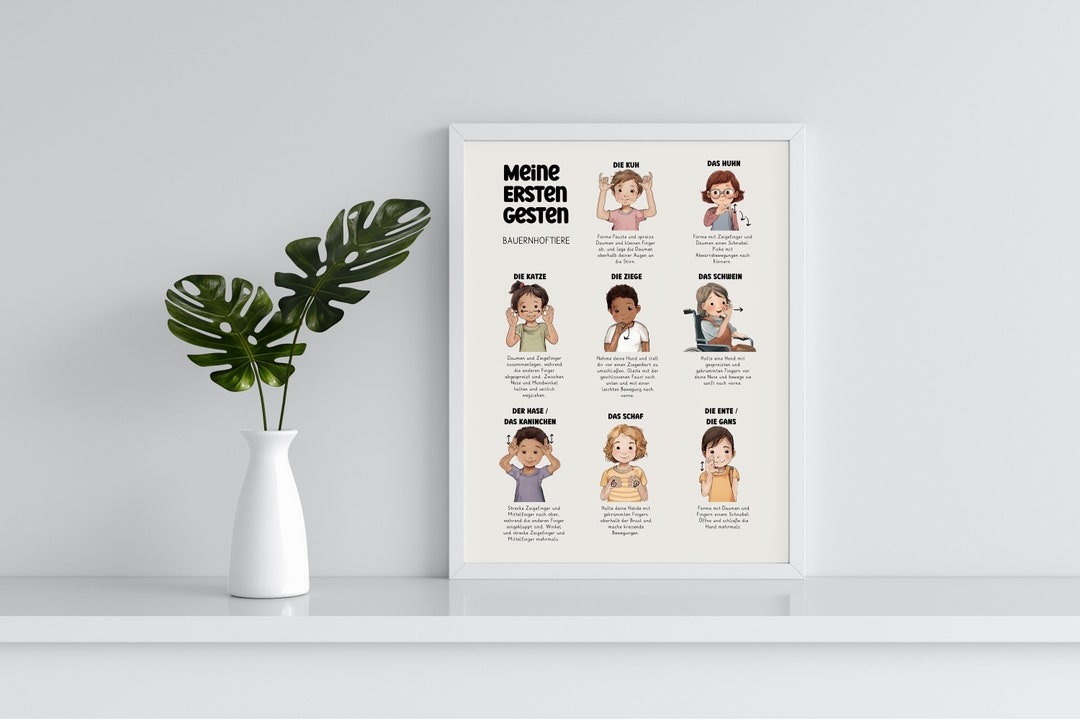 My First Gestures: Baby Signs, Baby Sign Language, Farm Animals ...
