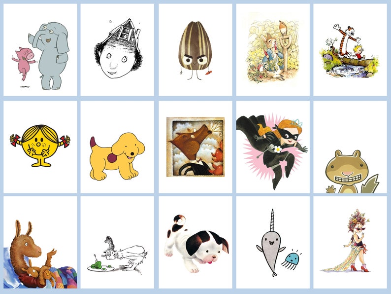 Iconic Childrens Book Characters Gallery Wall-Classroom | Etsy