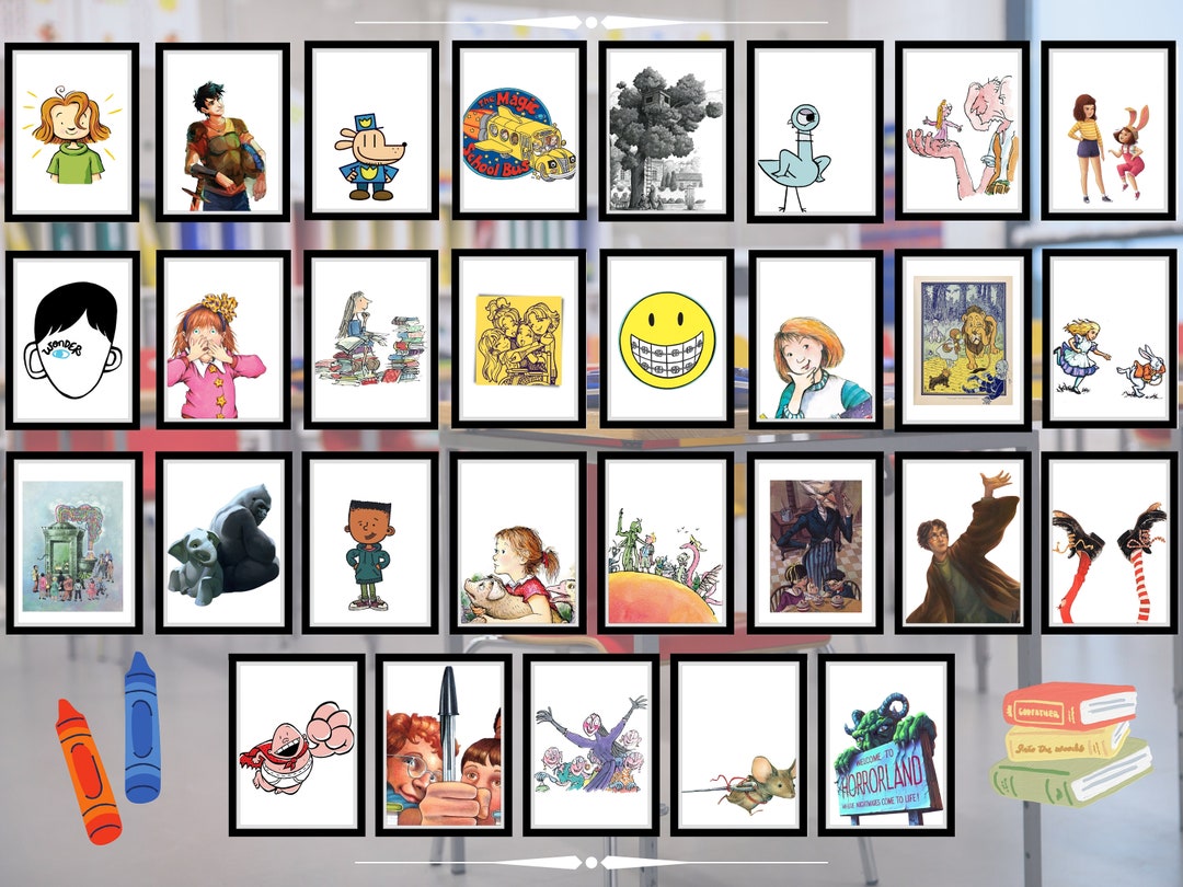 Iconic Childrens Book Characters Gallery Wall Classroom - Etsy Australia