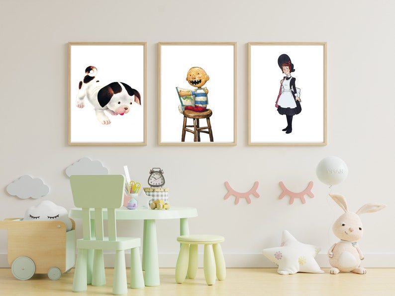 Iconic Childrens Book Characters Gallery Wall-classroom Decorations ...