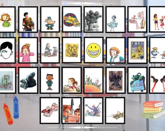 Iconic Childrens Book Characters Gallery Wall-classroom - Etsy