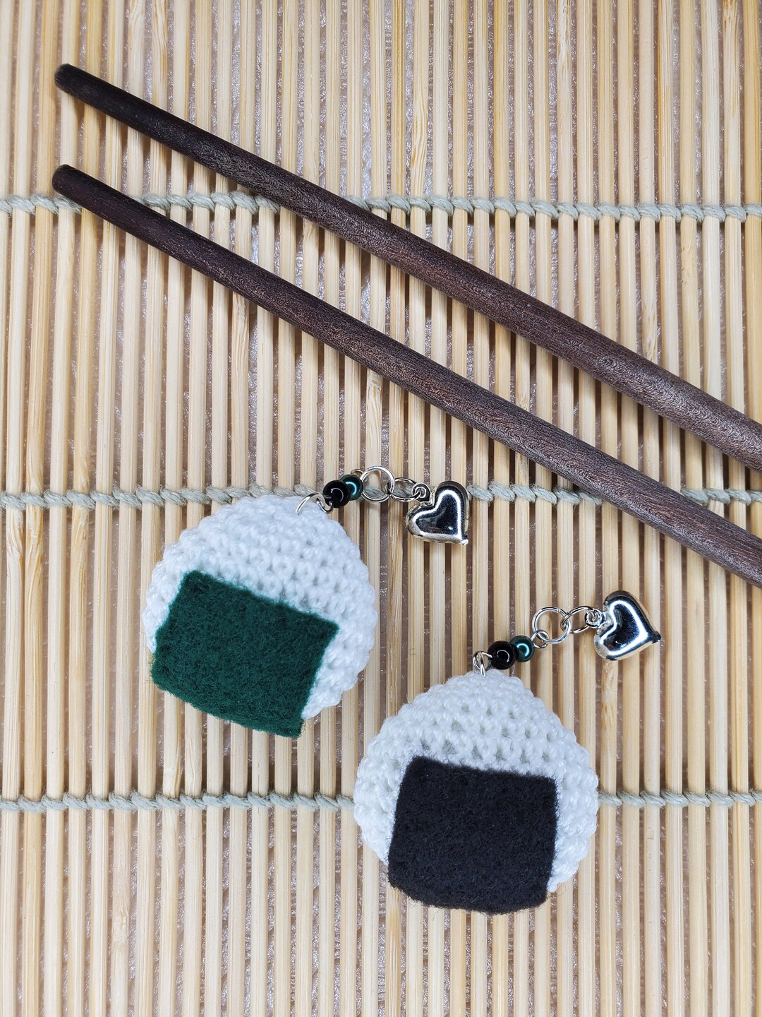 Crochet Onigiri Keychain - Etsy