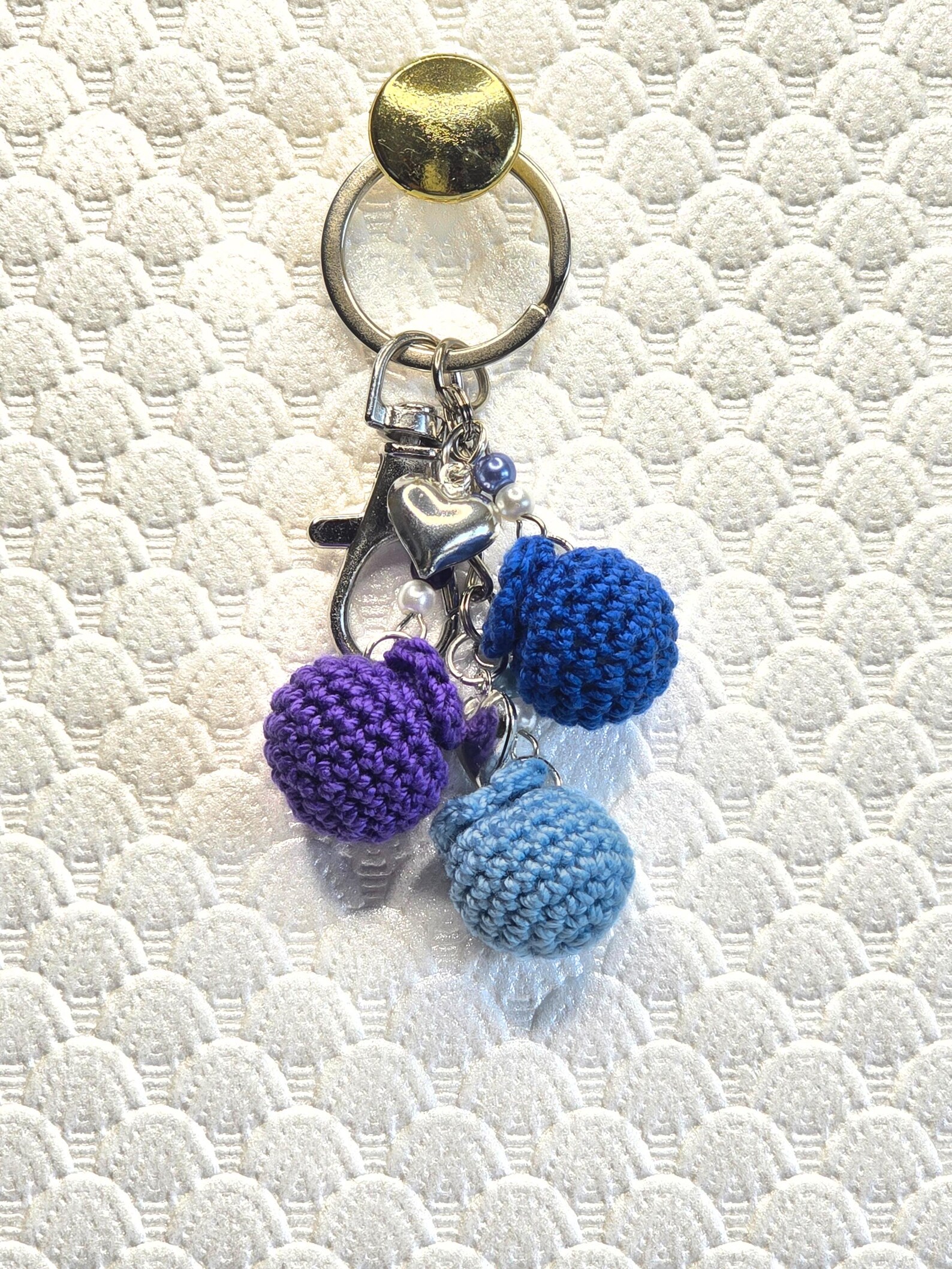 Crochet Blueberry Keychain - Etsy